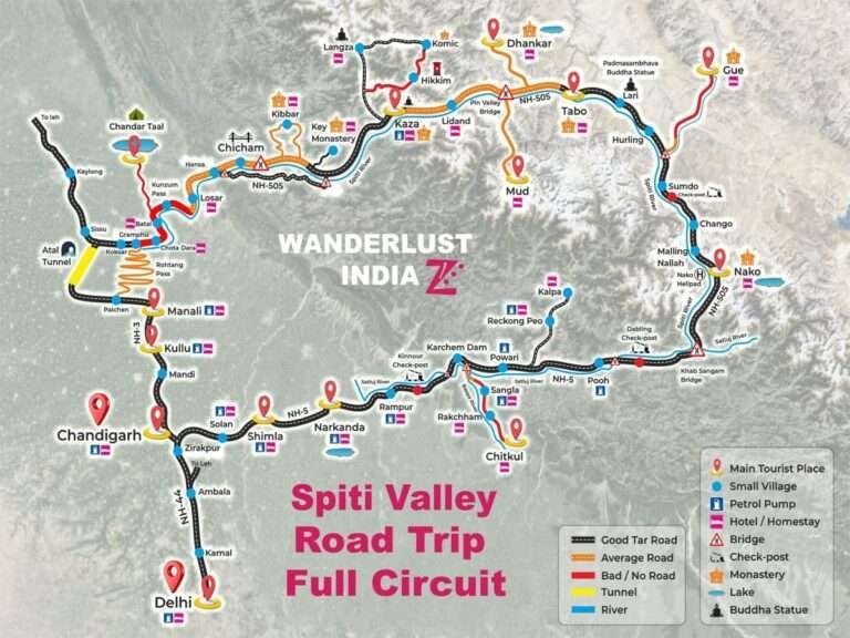 Delhi to Spiti Valley Distance Via Shimla - A Compete Guide